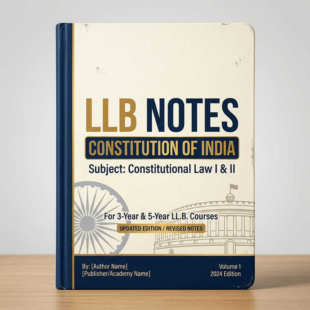 Constitution of India Notes – School of Law & Auditing