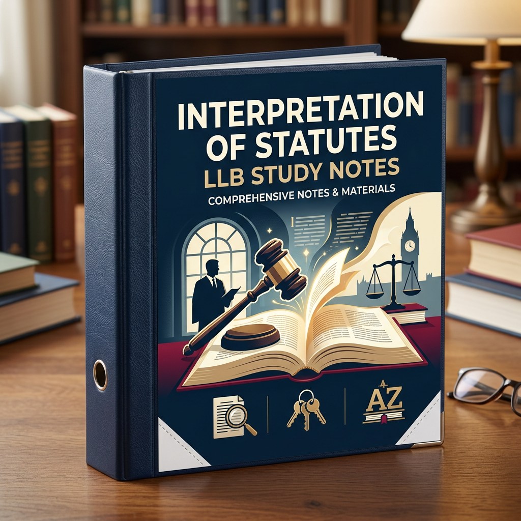 Interpretation of Statutes Notes – School of Law & Auditing